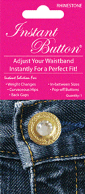 The Original Instant Button with Rhinestone For Jeans Removable Button ...
